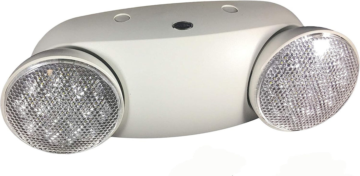 EMERGENCY LIGHTING WITH DUAL LED HEAD AND BACK UP BATTERIES 120/277V ...