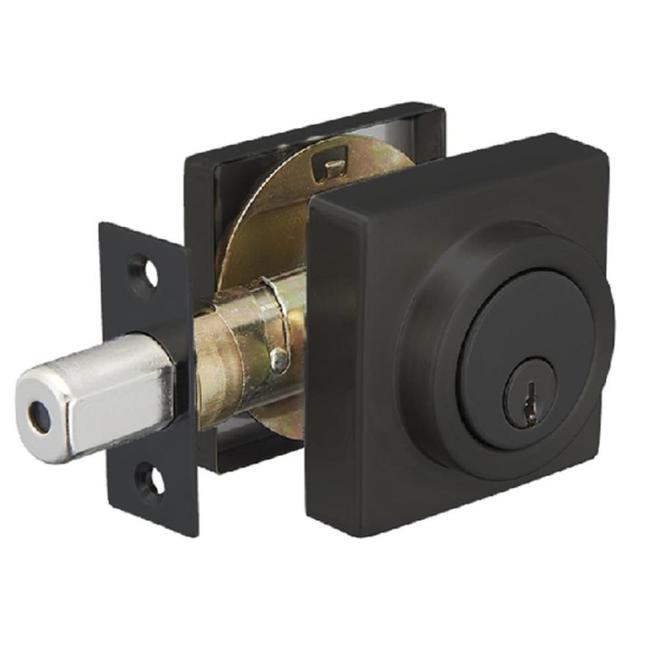 SQUARE DEADBOLT LOCK MATTE BLACK | Zion Building Supplies